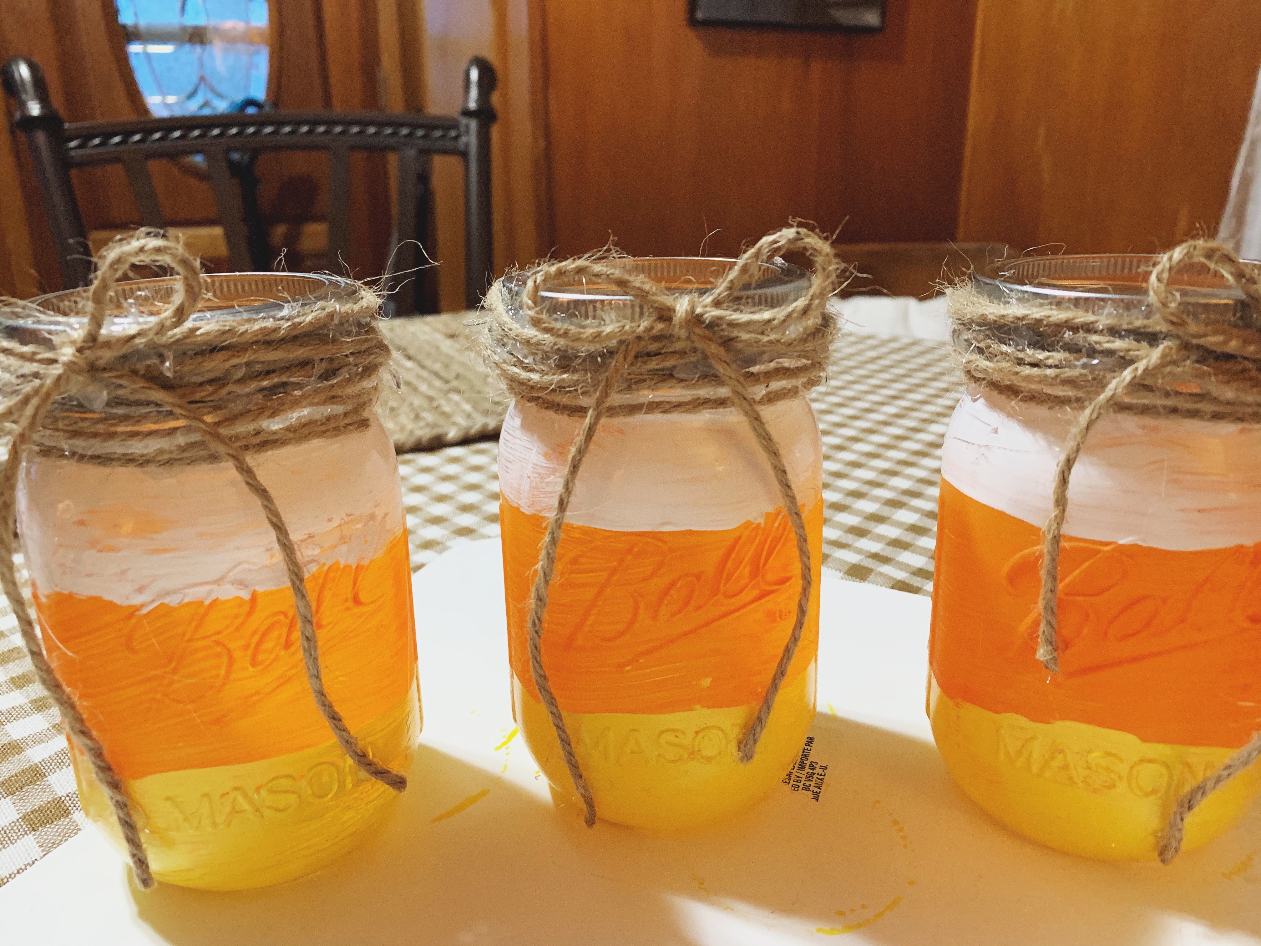 Halloween Candy-Corn Jar Lanterns – Kate with a Twang